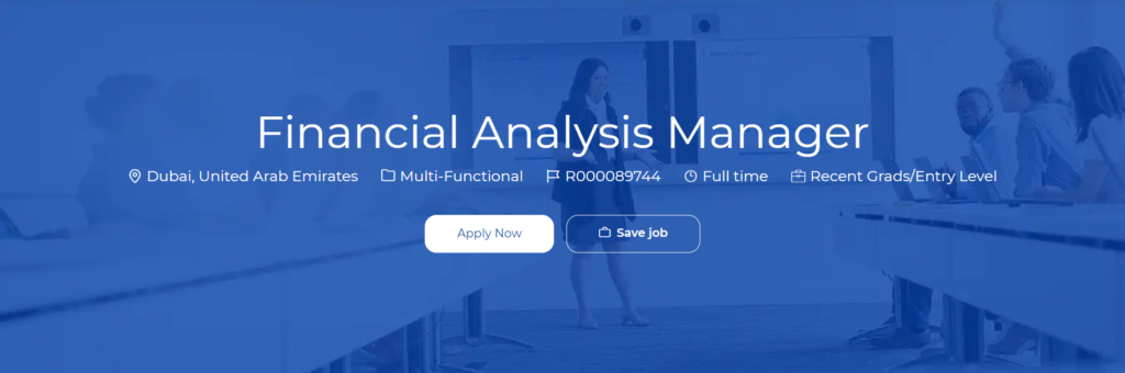 Financial Analysis Manager In Dubai, United Arab Emirates – Global Jobs