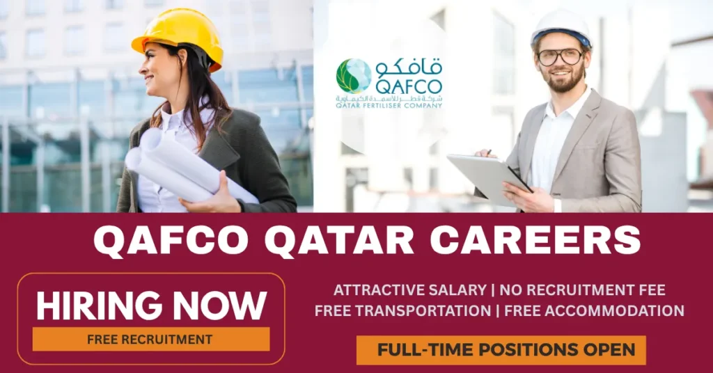 Jobs in various fields at QAFCO (Qatar Fertilizer Company) in Qatar ...